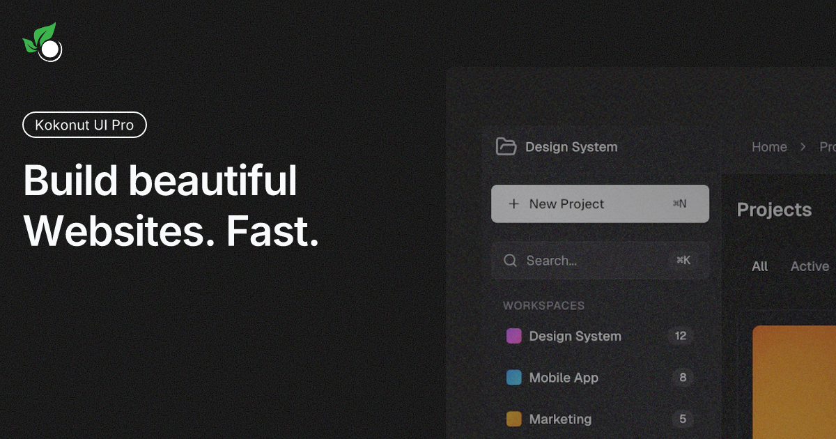 KokonutUI Pro - UI Components to build beautiful websites